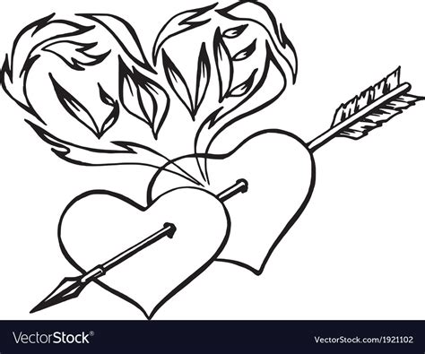 Как нарисовать сердце с стрелой 88 фото