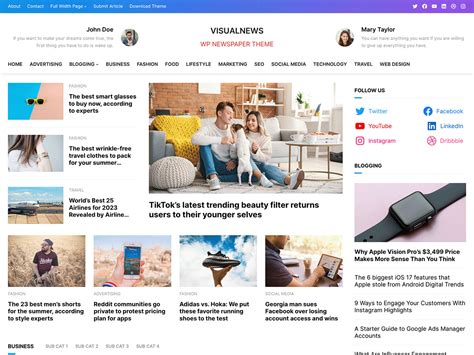 Visualnews Wordpress Theme