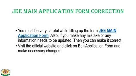 PPT JEE MAIN Application Form PowerPoint Presentation Free Download