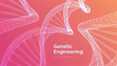 Dna 서열 와이어 프레임 Dna 코드 분자 구조 메시 무료 벡터