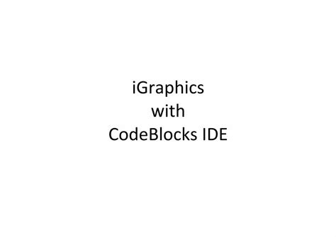 Pdf Igraphics With Codeblocks Ide Dokumentips