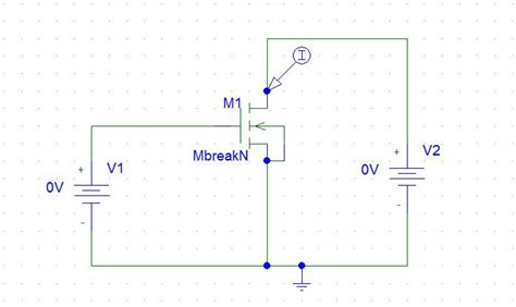 Circuits In Software Nmos Characterisics Pspice