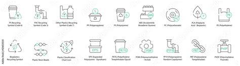 Recycling Symbols For Plastics Icons Ps Recycling Code 6 Pvc