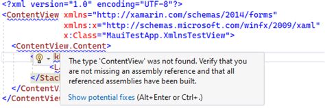 Creating New Content View Items Populates The Wrong Xmlns Paths · Issue 13055 · Dotnet