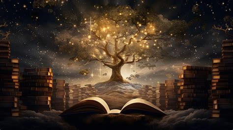 Books Background For PowerPoint Premium AI Generated Image