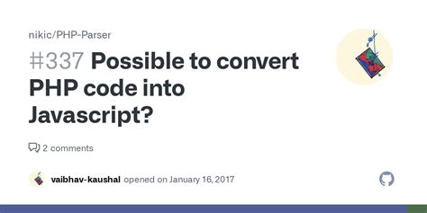 Possible To Convert Php Code Into Javascript · Issue 337 · Nikicphp
