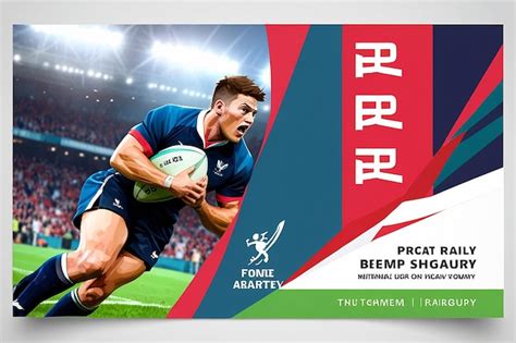 Rugby Game Banner Design Template Premium Ai Generated Image