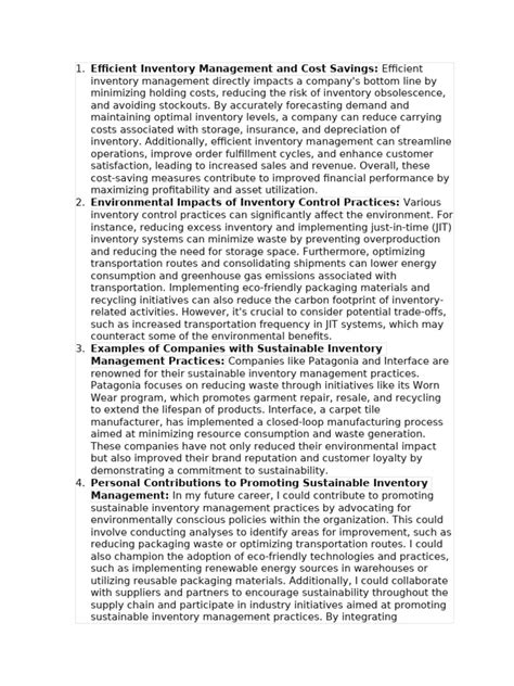 efficient inventory management and cost savings pdf