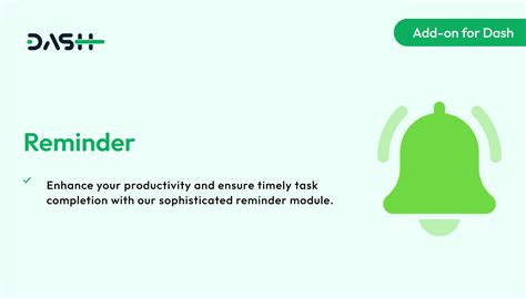 Reminder Dash Saas Add On