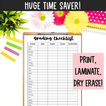 Editable Classroom Checklist Templates