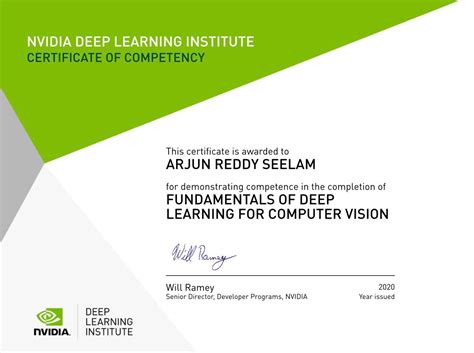 Nvidia Deeplearning Computervision Arjun Reddy Seelam
