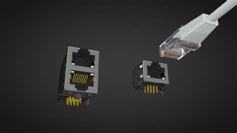 3d Ethernet Connector Rj45 F Model Turbosquid 1247334