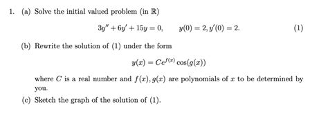 solved a ﻿solve the initial valued problem in
