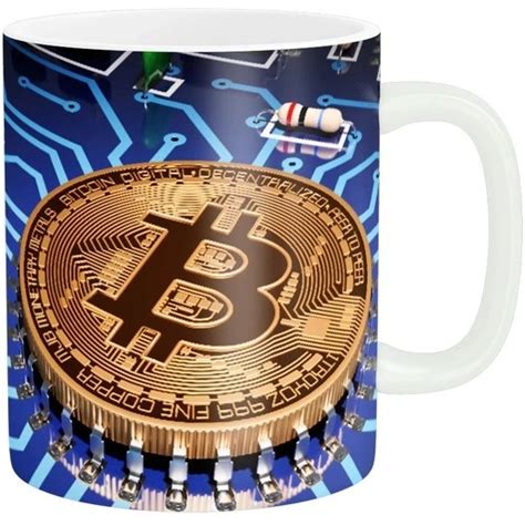 خرید و قیمت خرید ماگ لیوان پاد آفرین طرح بیت کوین مدل الکترونیک کد 1759 ترب