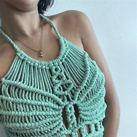 Macrame Tops Etsy