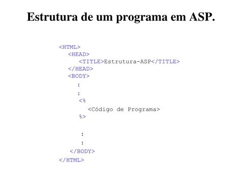 ppt material iii bimestre introdução programação na linguagem asp active server page