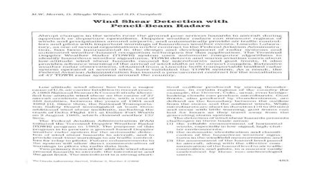 Pdf Wind Shear Detection With Pencil Beam Radars Dokumen Tips