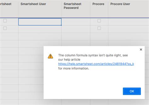 Column Formula Syntax Isn T Quite Right Smartsheet Community