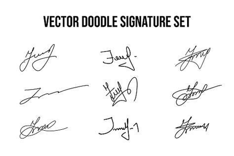 Handwritten Fake Signature Set Stock Illustration Download Image Now