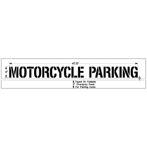 Motorcycle Parking Stencil 4″ — Generalsprayers