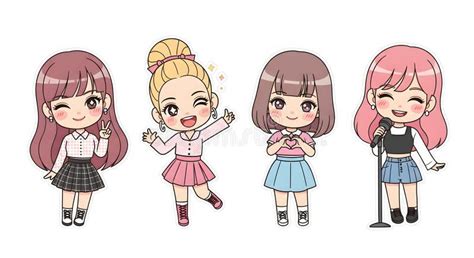 Group Of Cartoon Girls
