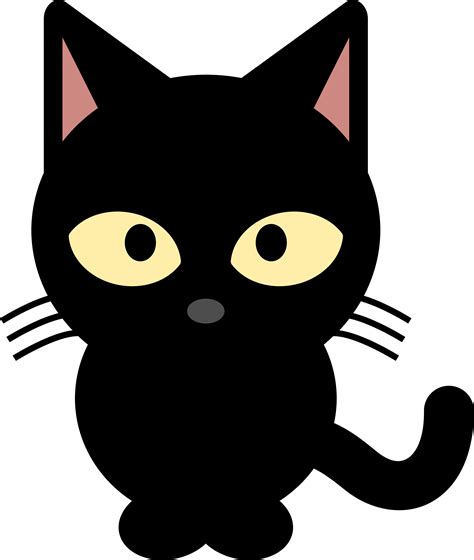 Cute Black Cat Clip Art