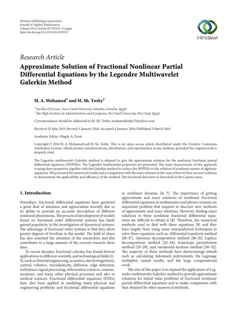 Pdf Approximate Solution Of Fractional Nonlinear Partial Differential Equations By The