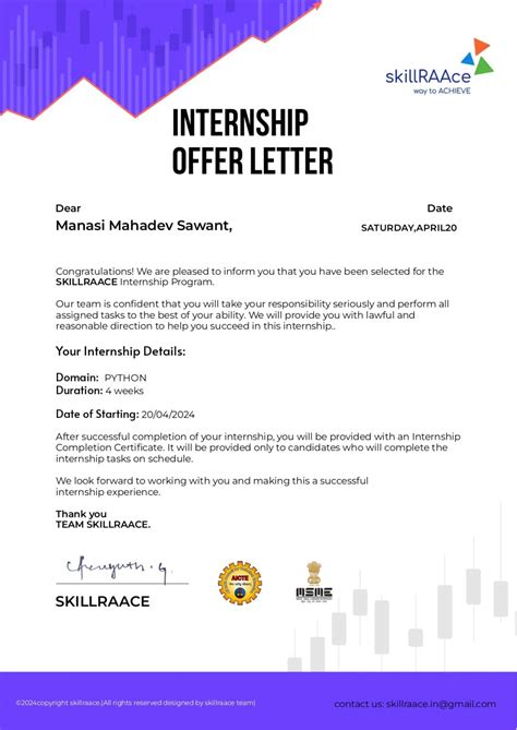 Manasi Mahadev Sawant On Linkedin Internship Skillraace Python