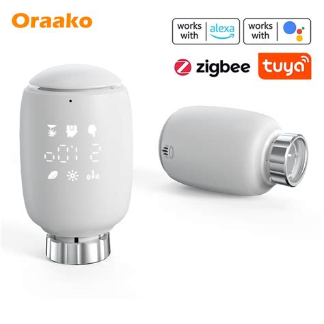 Trv Tuya Zigbee Digital Room Floor Heating Valve Wireless Home Smart Ac