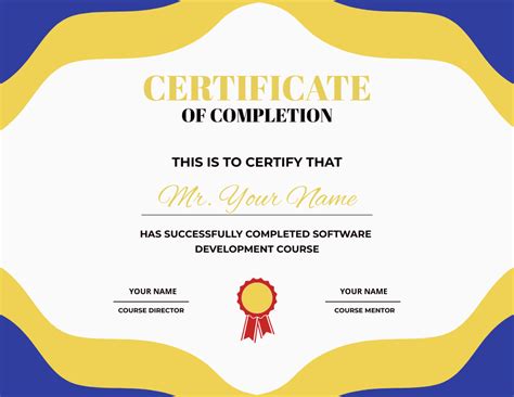 Award For Software Development Course Completion Online Certificate