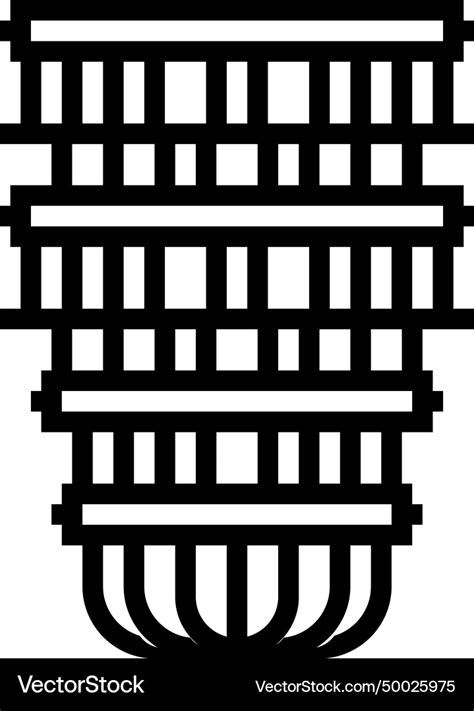 Computer Quantum Technology Line Icon Royalty Free Vector