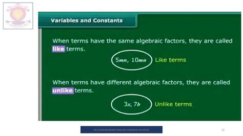 STD 7 ALGEBRAIC EXPRESSIONS Pptx Ppt Ppt Ppt PPT