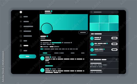Design Concept For Website Layout And User Interface Development Mock Up Social Network Page