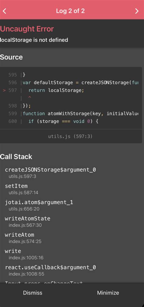 Localstorage Not Defined React Native · Issue 994 · Pmndrsjotai