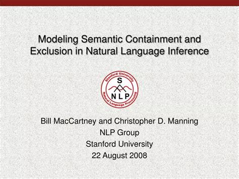 Ppt Modeling Semantic Containment And Exclusion In Natural Language
