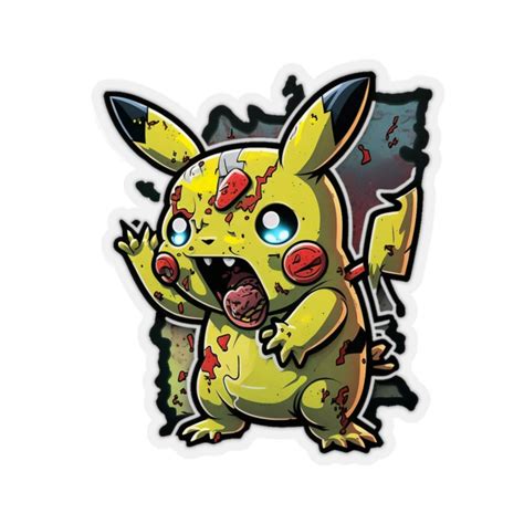 Zombie Pikachu Kiss Cut Stickers Zombie Stickers Stickers Decal Ts Pokemon Stickers