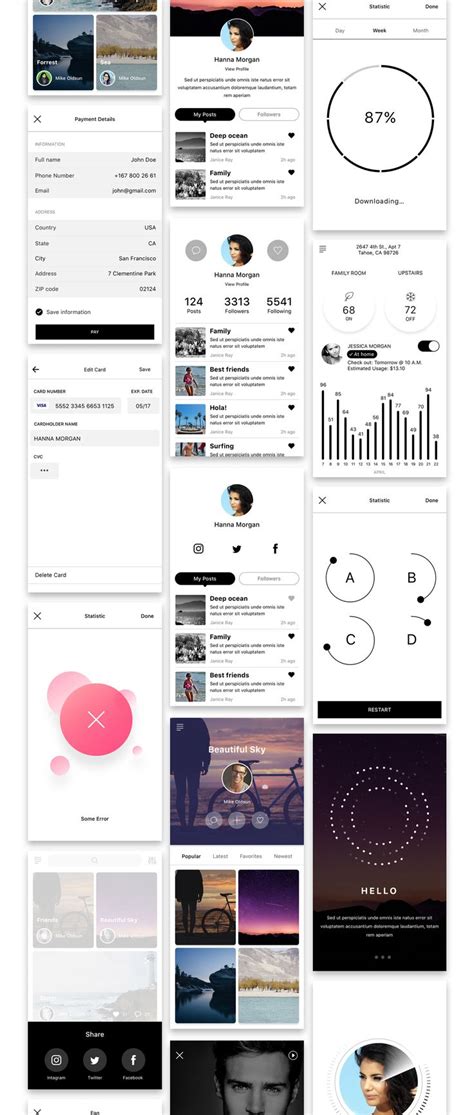 heeeeey hello ui kit mod 2 this mobile ui kit kit includes more than 160 unique screens 700