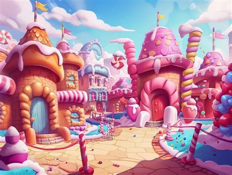 Candy World 2dcandy World 2d Game Art Cartoon Style Game Art Cartoon