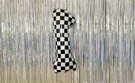 Weilinzhou 40 Inch Checkered 1 Balloon Large Helium Foil