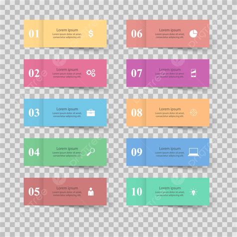 Infographic Design List Of 10 Items Number Presentation Background