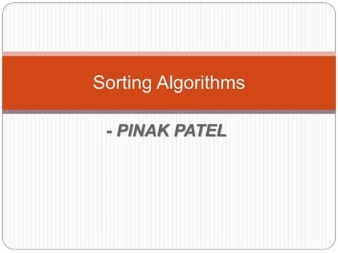 Dsa Data Structure And Algorithms Sorting Ppt