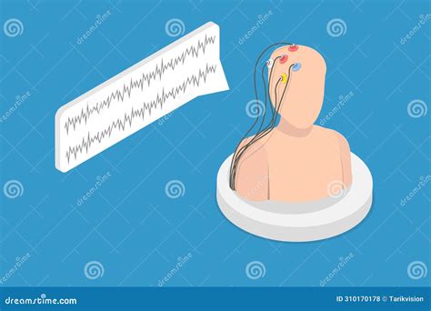 3d Isometric Flat Vector Illustration Of Neurofeedback Stock Illustration Illustration Of