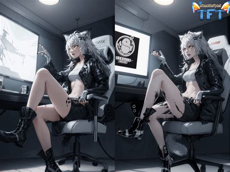 hacker lappland custom character lora and pc chair setup lora along with a 3d modeled pc