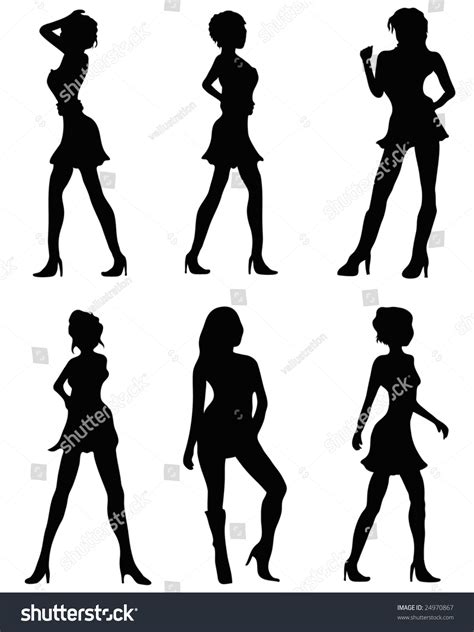Sexy Girls Silhouettes Stock Vector Royalty Free 24970867 Shutterstock