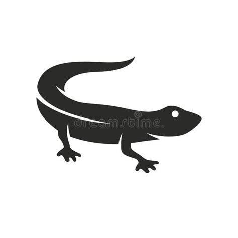 Lizard Logo Lizard Silhouette For Emblem Design Stock Vector