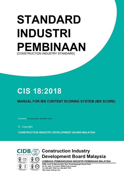 Construction Industry Standard CIS Construction Personnel Malaysia
