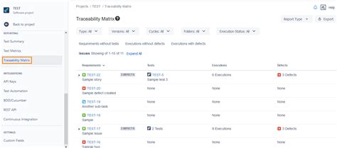 New Traceability Matrix Zephyr Squad Cloud Documentation