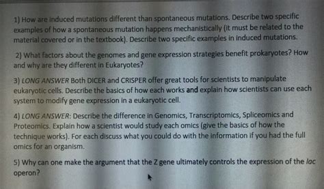 Solved How Are Induced Mutations Different Than Spontaneous