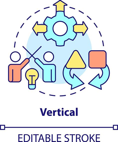 Vertical Business Merger Concept Icon Different Stages Integration