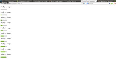 Html Progress Bar Via Python Cgi Stack Overflow